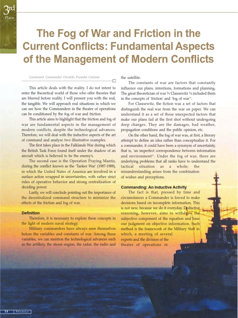 The Fog of War and Friction in The Current Conflicts: Fundamental ...