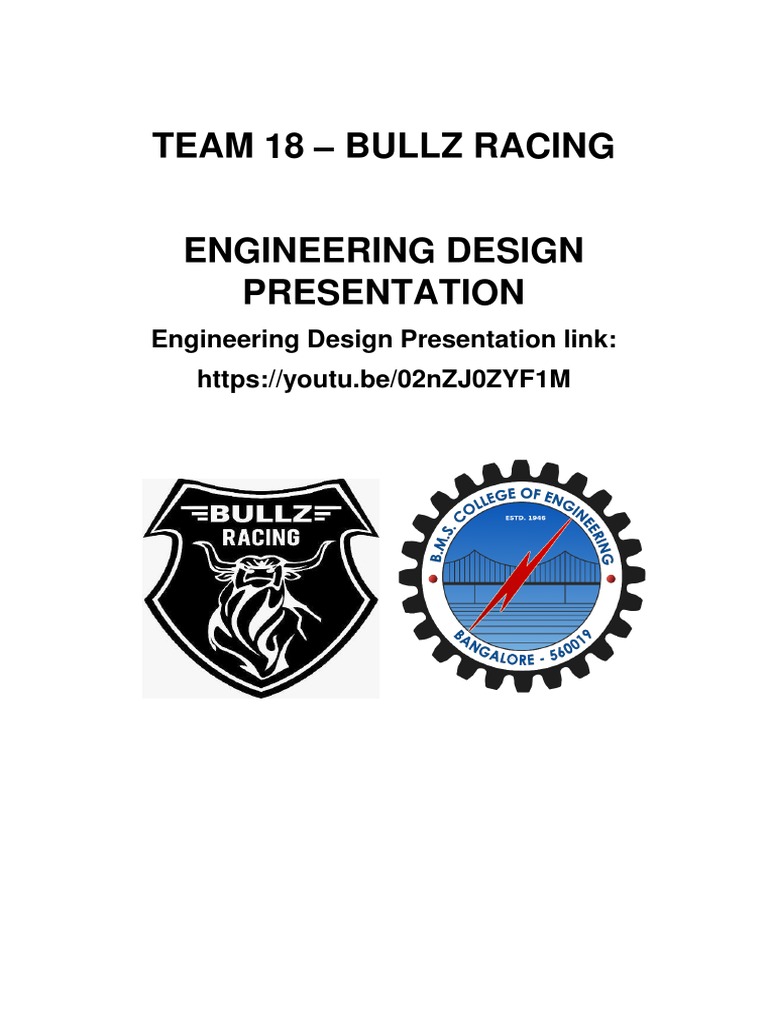 Team 18 - Bullz Racing: Engineering Design Presentation Link | PDF ...