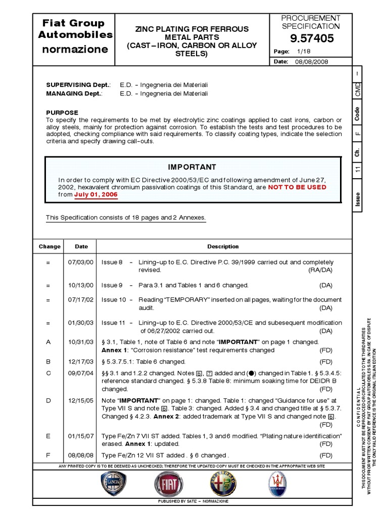 9.57405-Eng - Plating Std. | PDF | Corrosion | Chromium