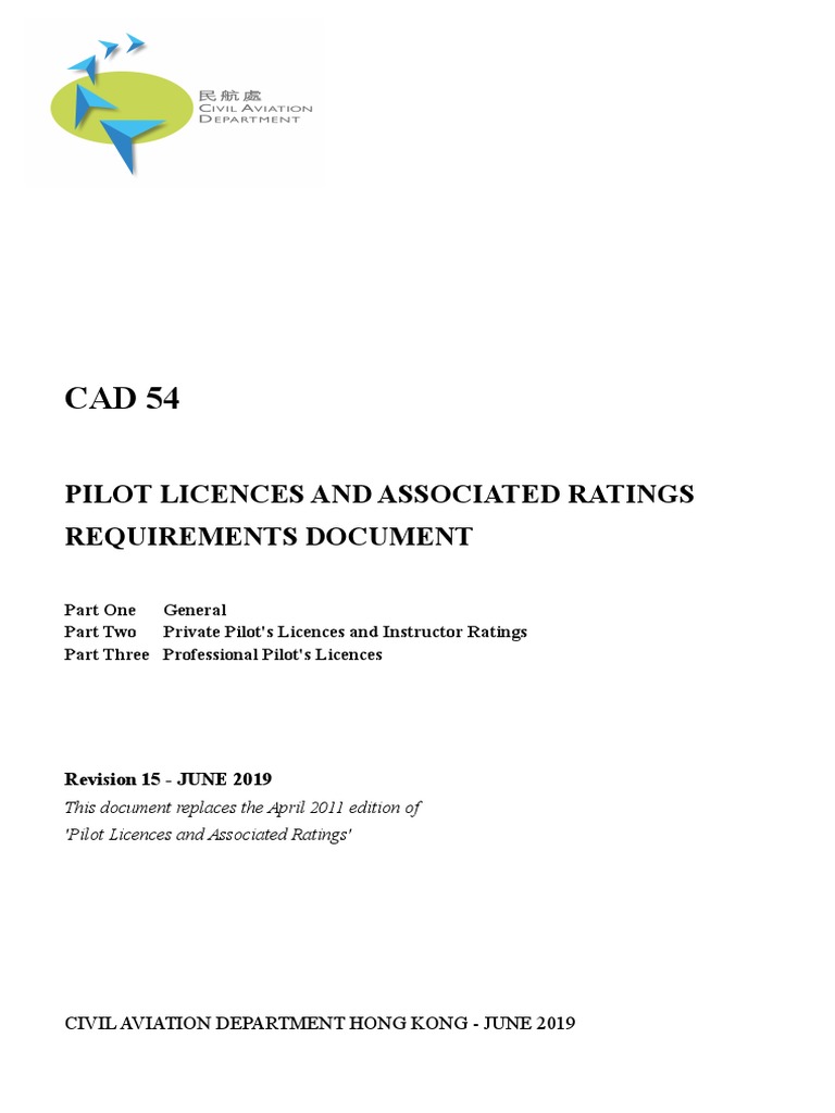 CAD 54: Pilot Licence Requirements | PDF | Flight Instructor | Aeronautics