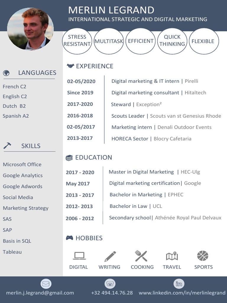 CV - Master's Degree in Digital Marketing | PDF