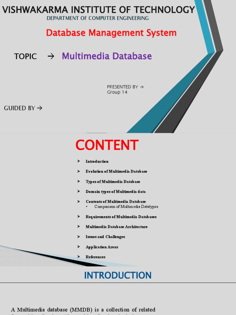 SY14 - Multimedia Database | PDF | Databases | Multimedia
