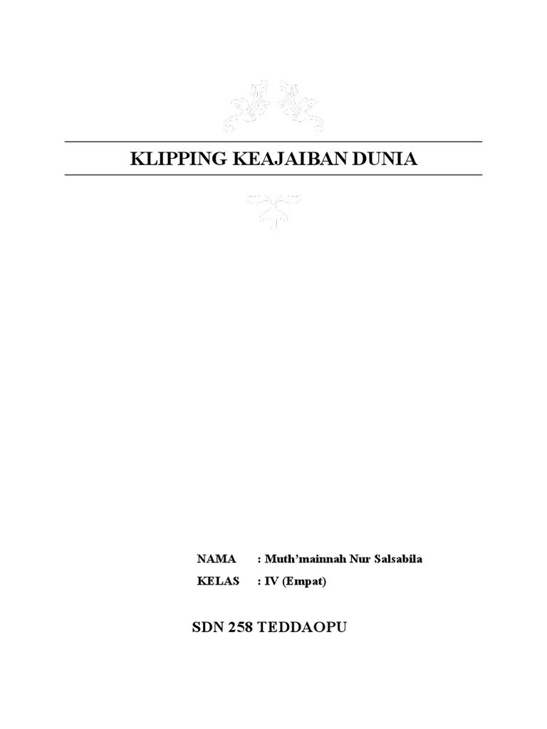 Klipping Keajaiban Dunia | PDF