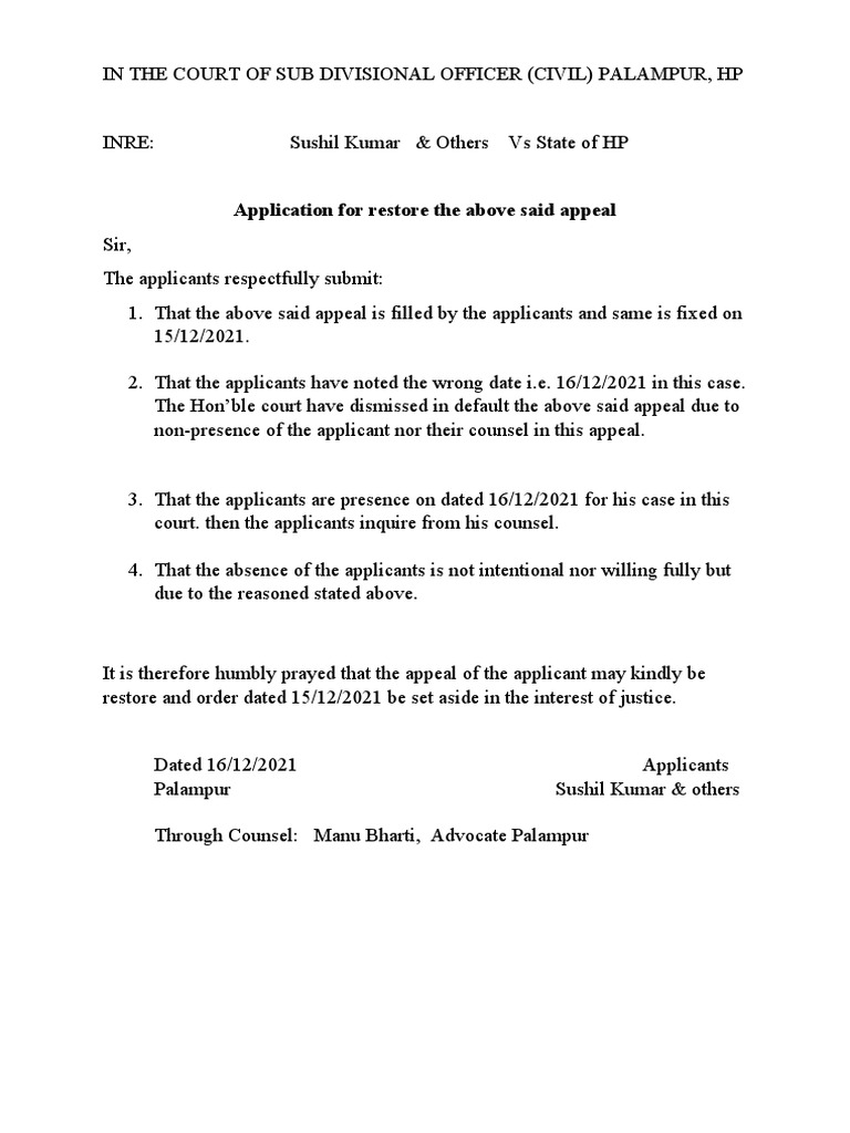 Restore The Case | PDF