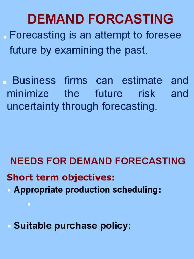 7 Demand Forcasting | PDF | Forecasting | Survey Methodology