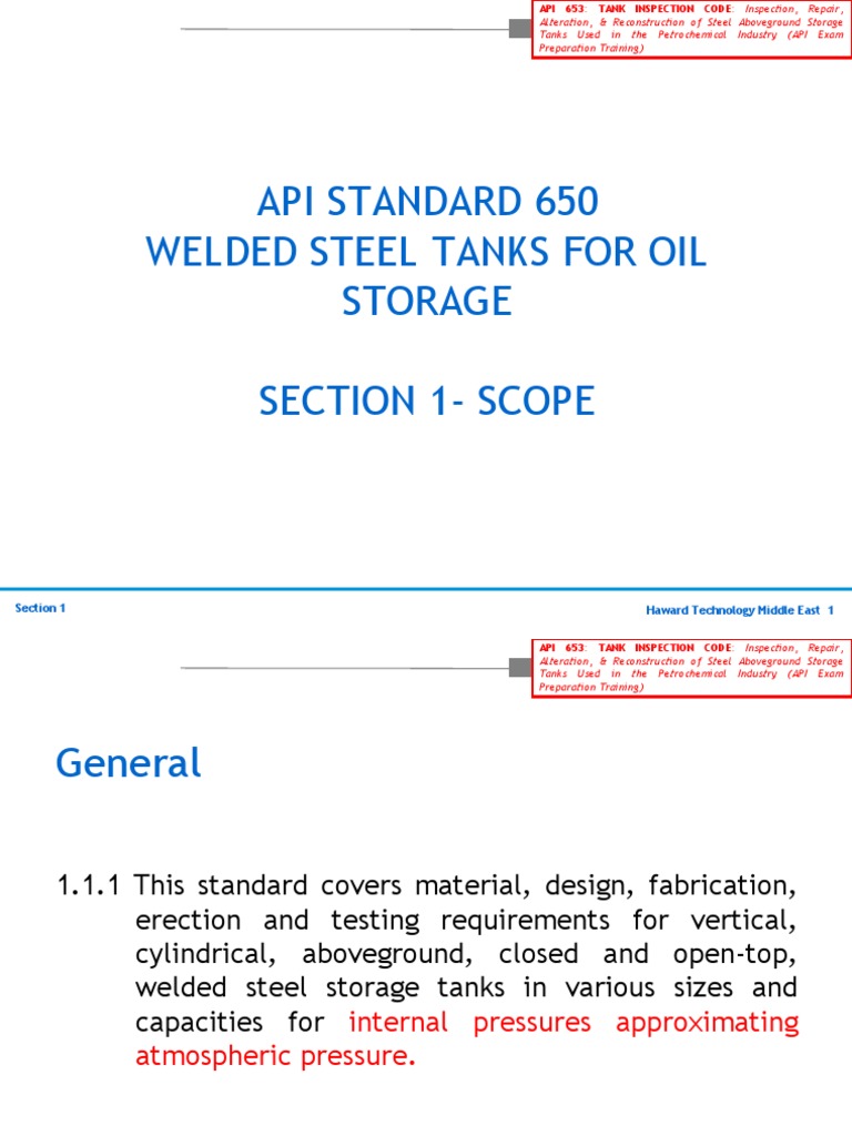API 650 Summary | PDF | Welding | Construction