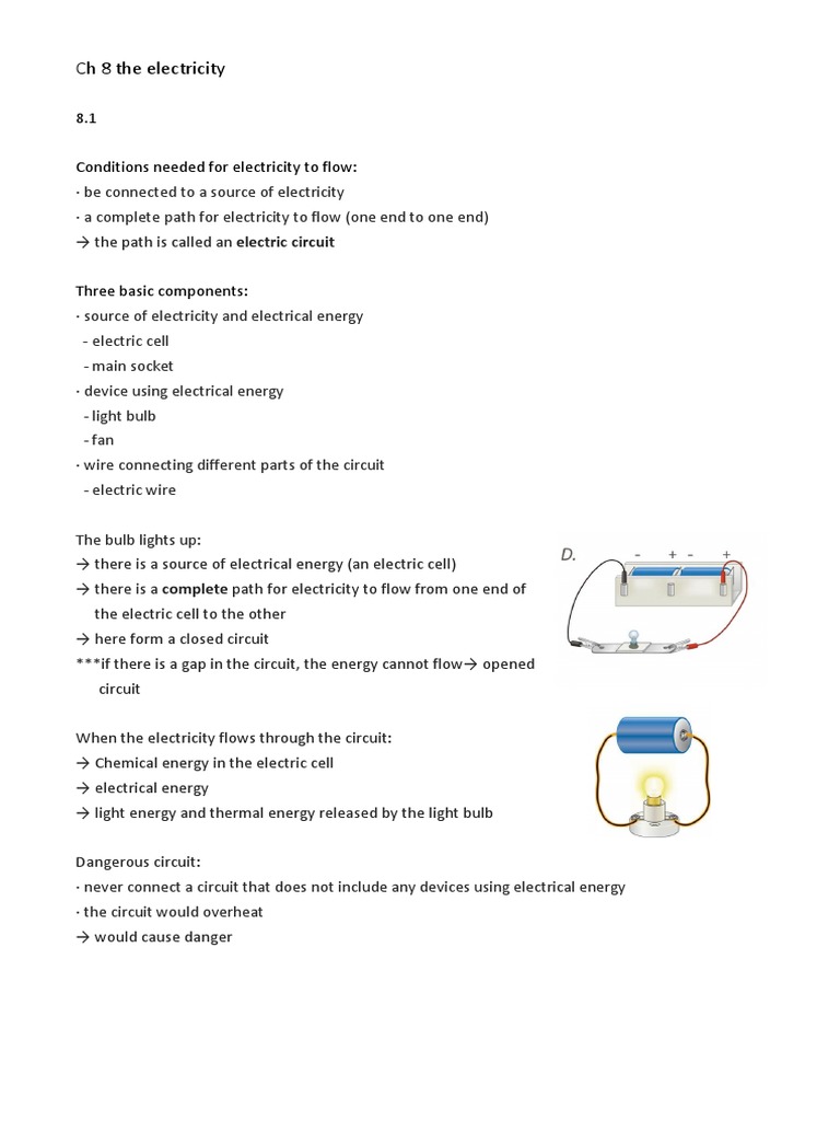 Basics of Electricity and Circuits | PDF | Electric Current ...