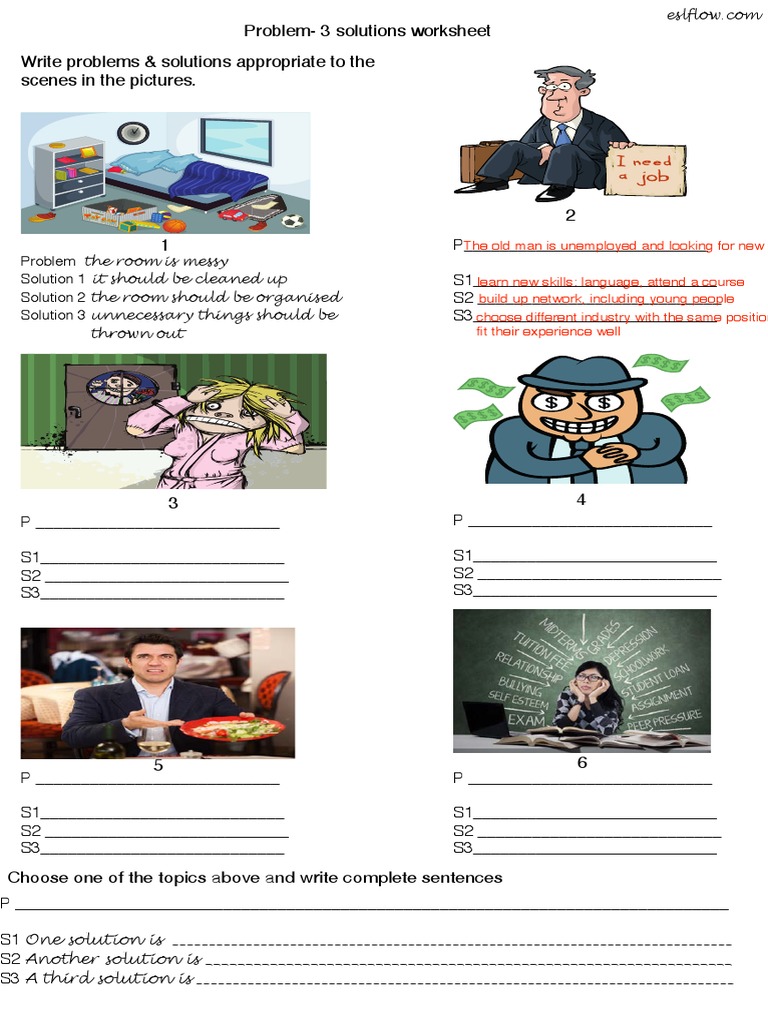 Problem-3 Solutions Worksheet Write Problems & Solutions Appropriate To ...