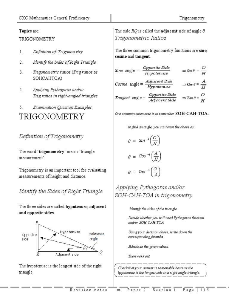 Trigonometry I | PDF | Trigonometry | Trigonometric Functions