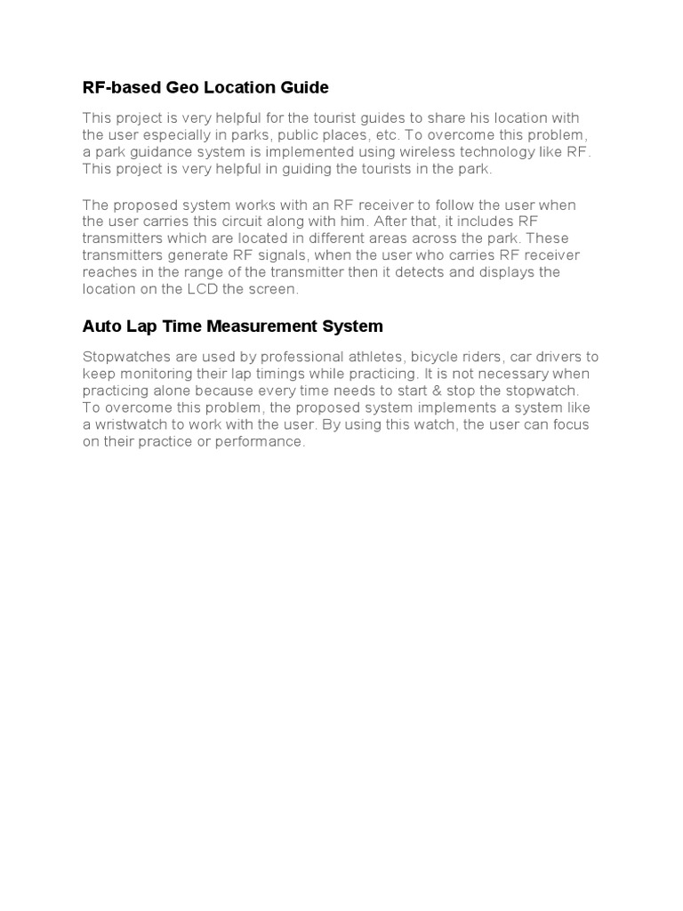 RF Based Geo Location Guide | PDF