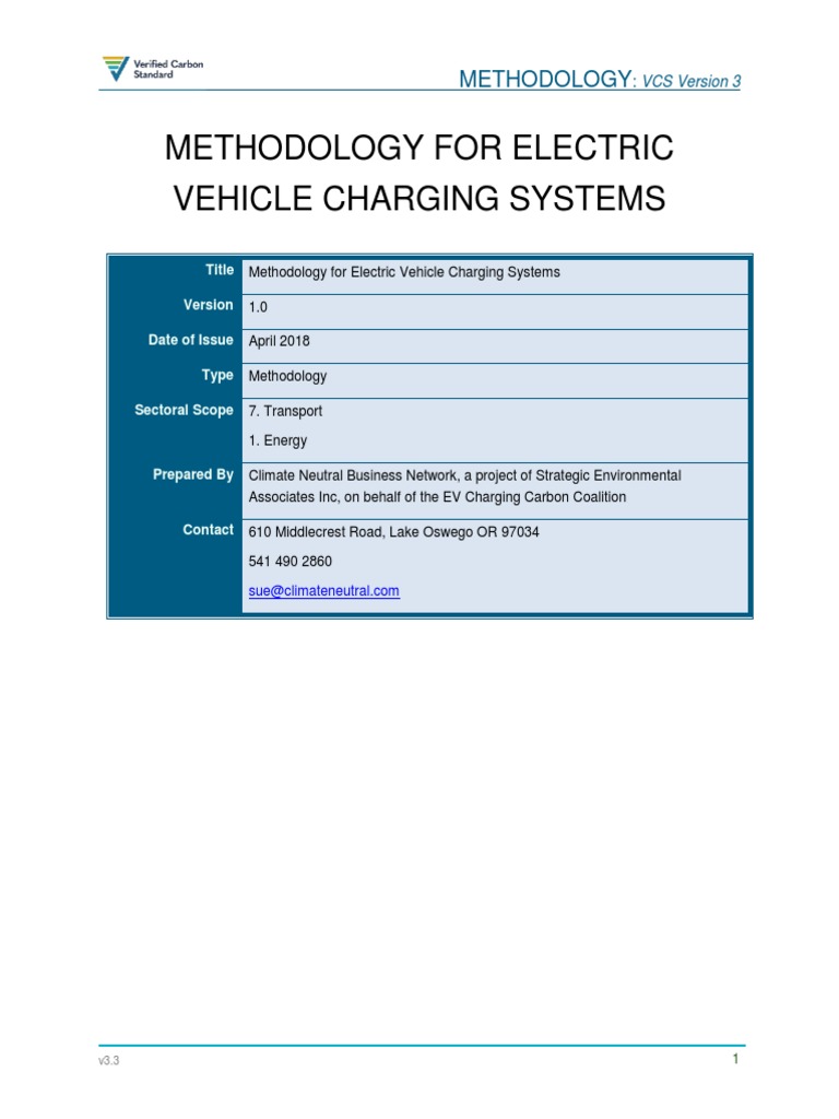 Methodology For Electric Vehicle Charging Systems | PDF | Electric ...