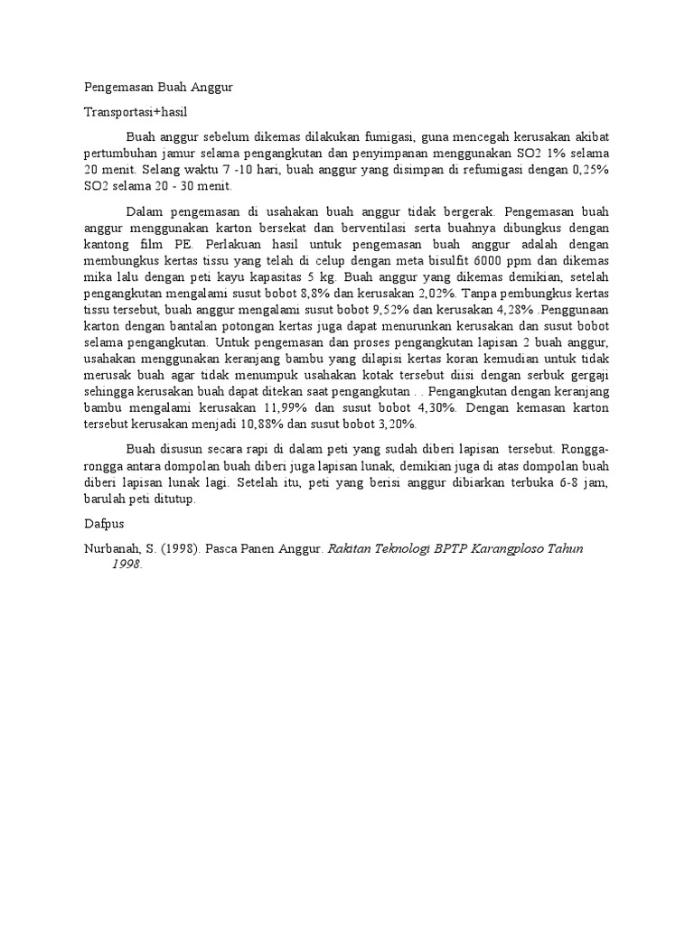 Pengemasan Buah Anggur | PDF Pengemasan Buah Anggur | PDF
