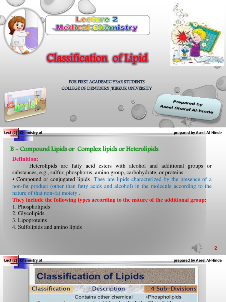 Classification of Lipids | PDF
