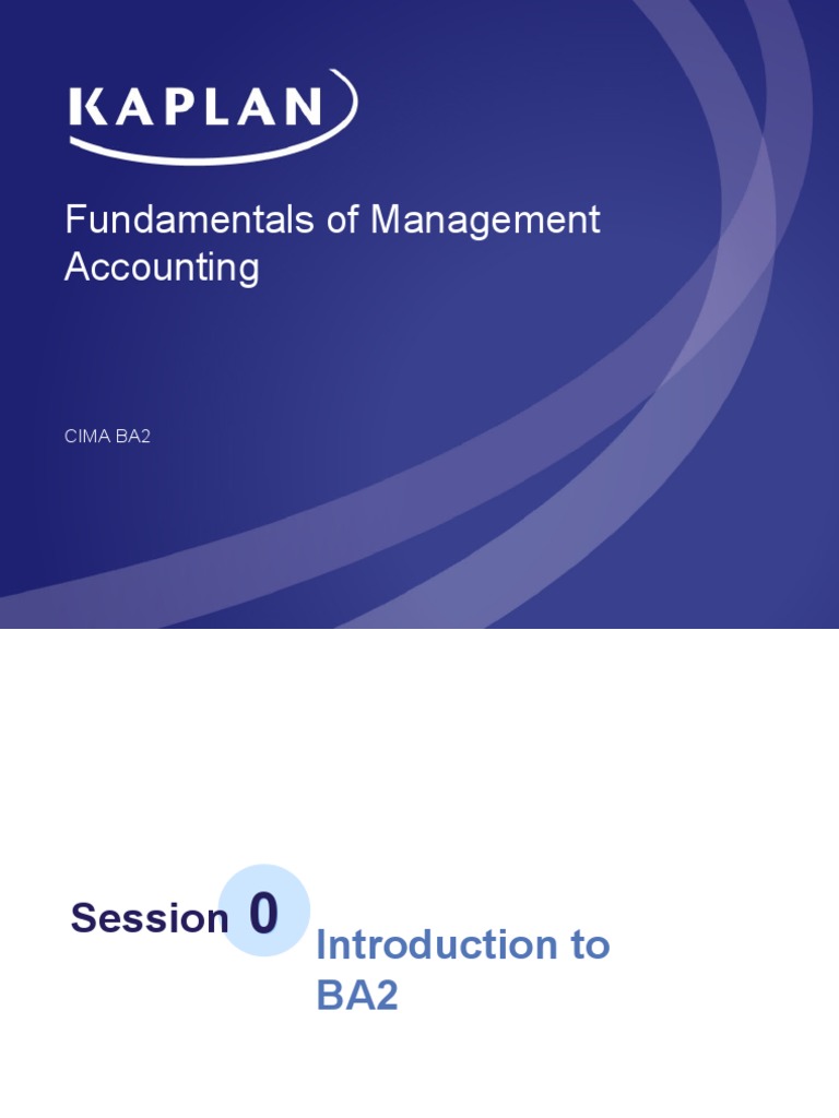 Fundamentals of Management Accounting: Cima Ba2 | PDF | Financial ...