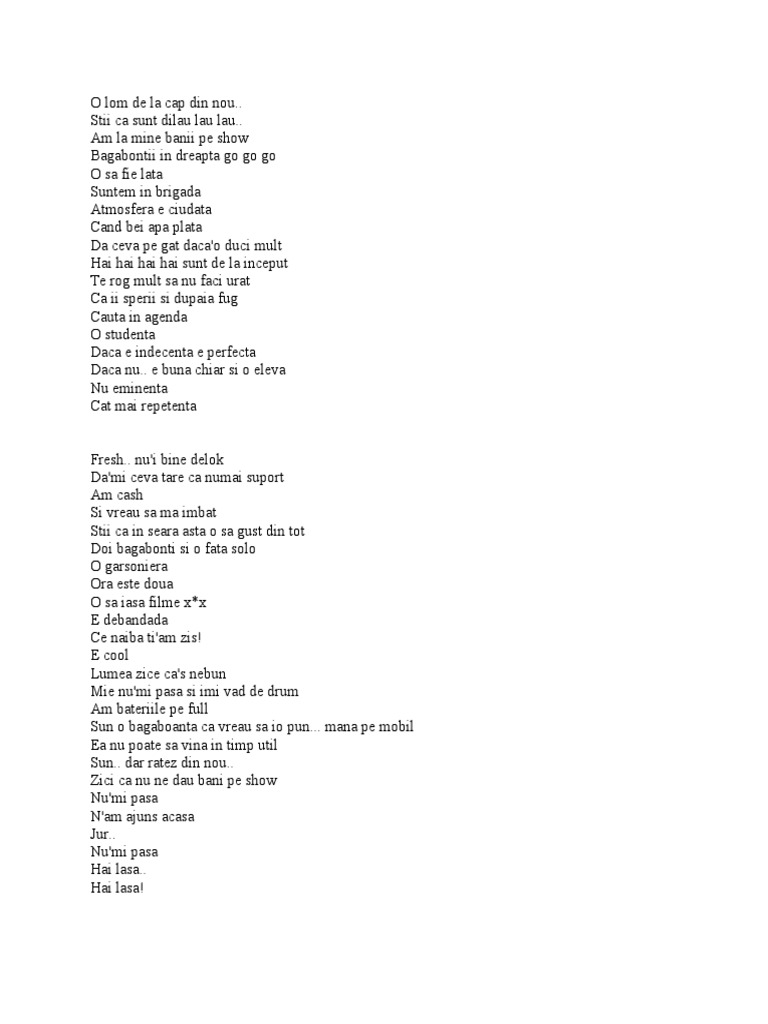 Fresh Puya Lyrics | PDF