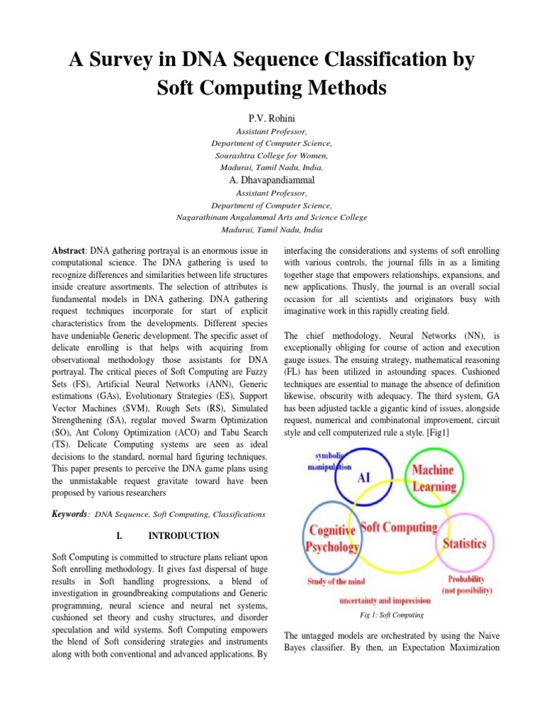 A Survey In Dna Sequence Classification By Soft Computing Methods Pdf Dna Sequencing
