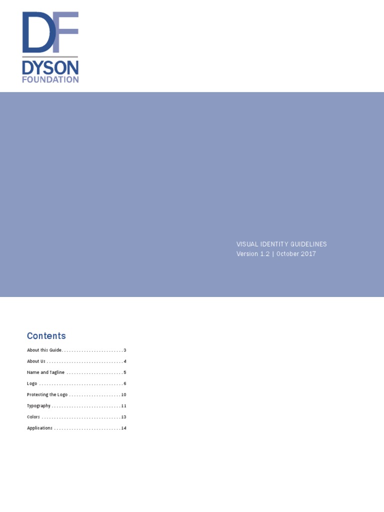 Visual Identity Guidelines Version 1.2 - October 2017: REVISIONS DYSON ...