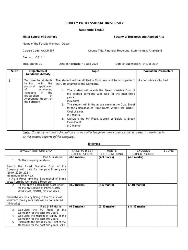 Financial Reporting Task Guide | PDF | Business | Financial Economics