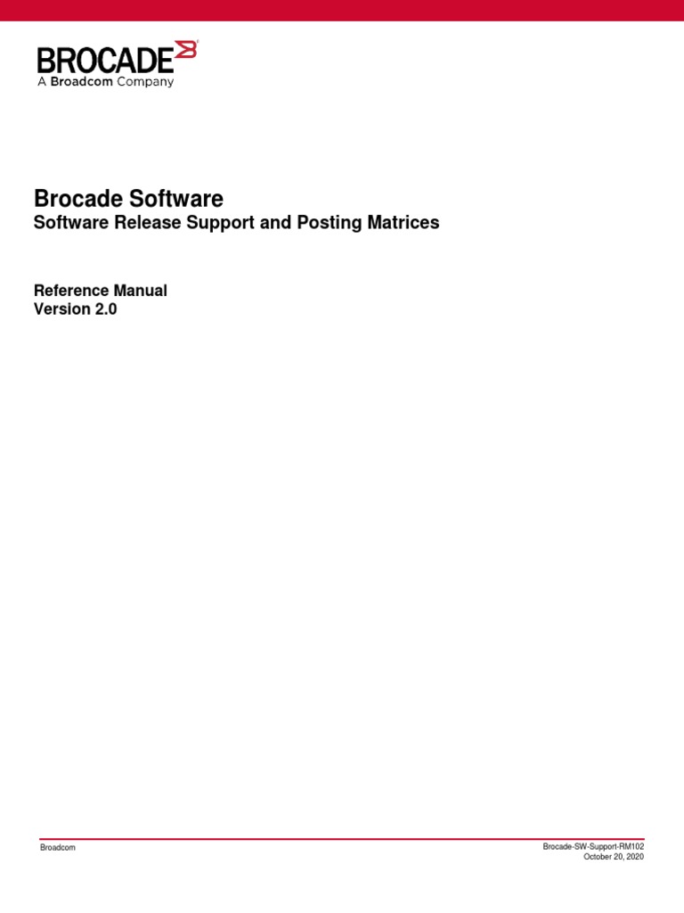 Brocade Software: Software Release Support and Posting Matrices | PDF ...