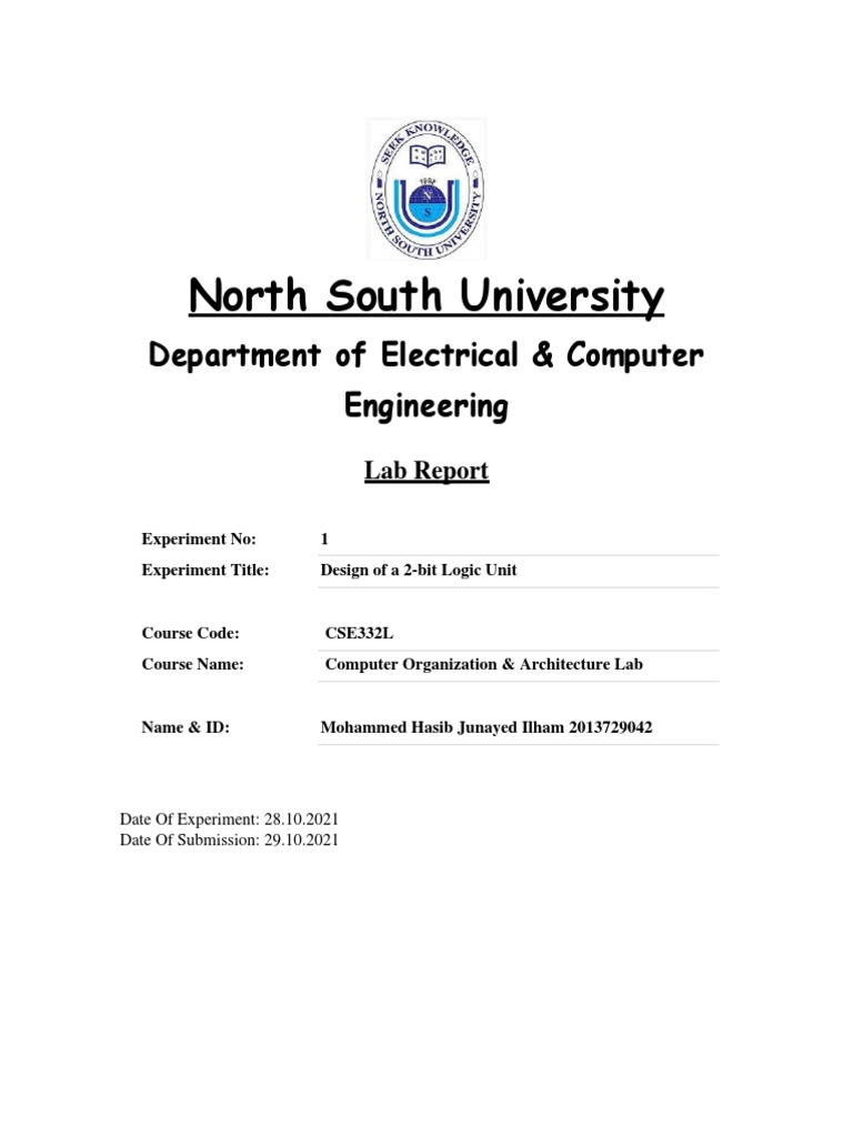 CSE332 Lab Report 1 | Download Free PDF | Bit | Computing