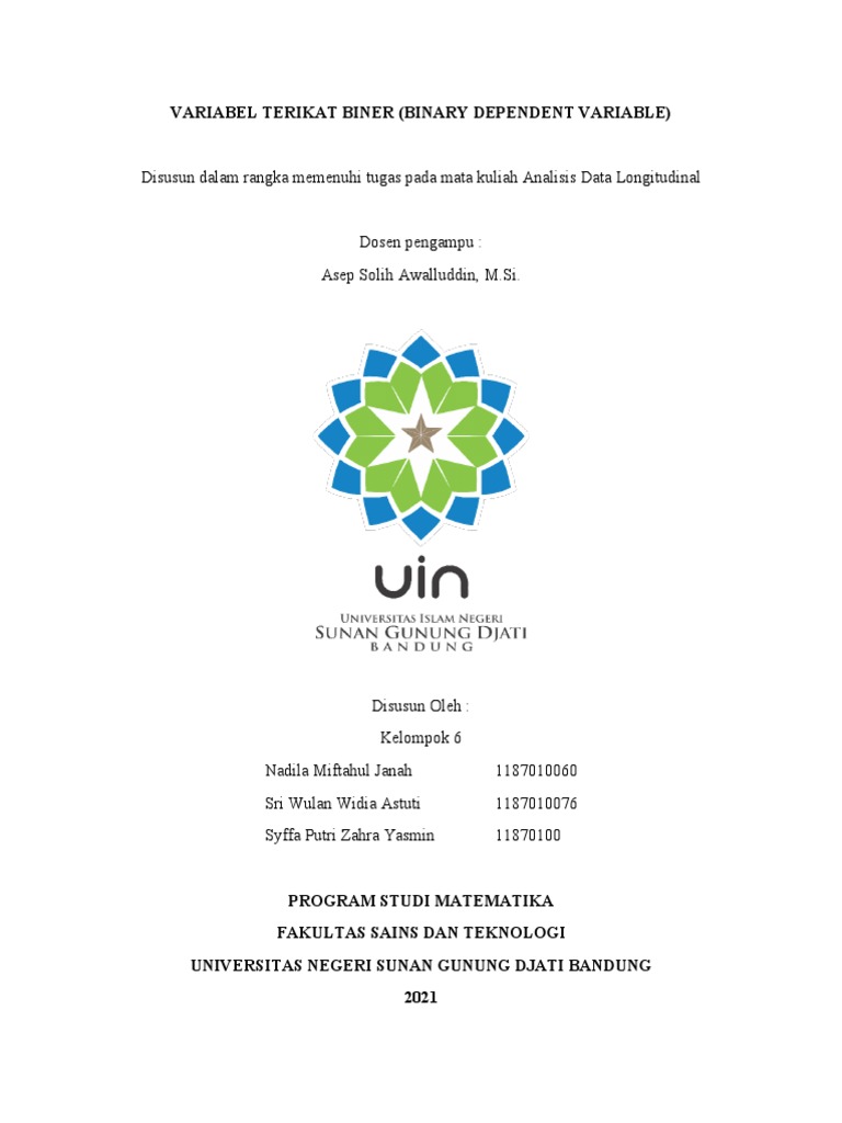 Variabel Terikat Biner (Binary Dependent Variable) | PDF