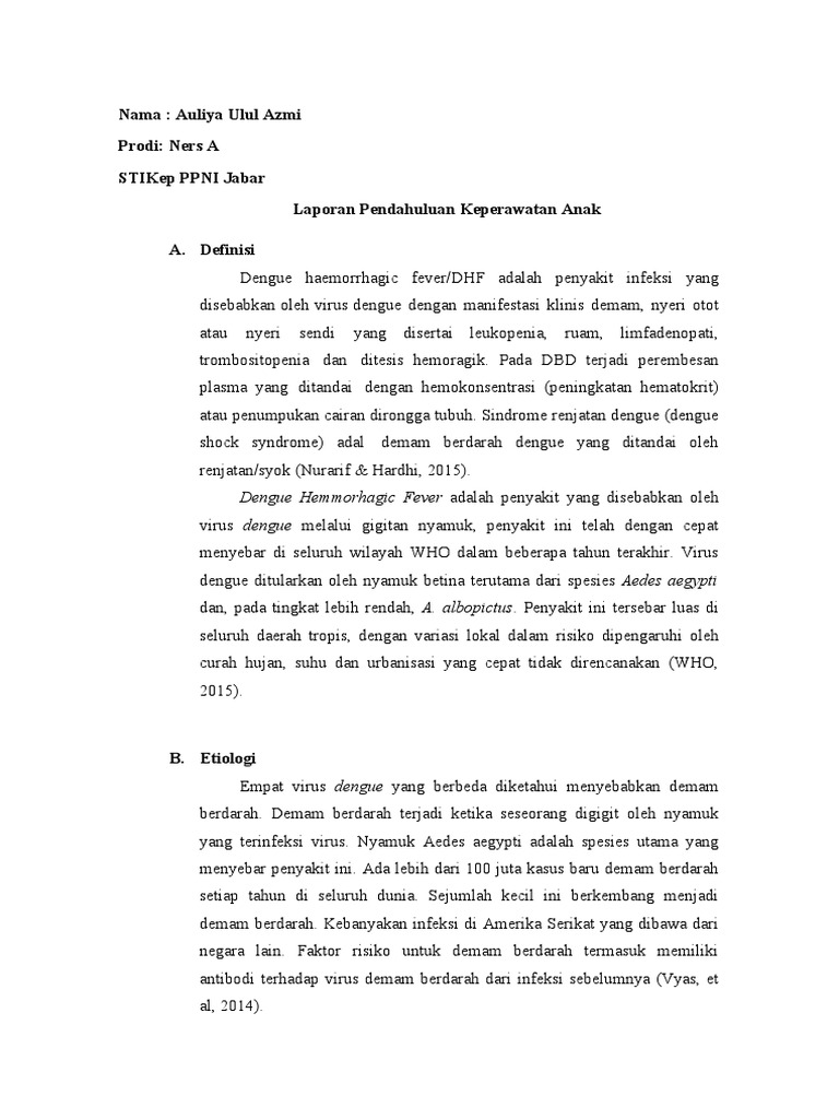 LP & LK Keperawatan Anak | PDF