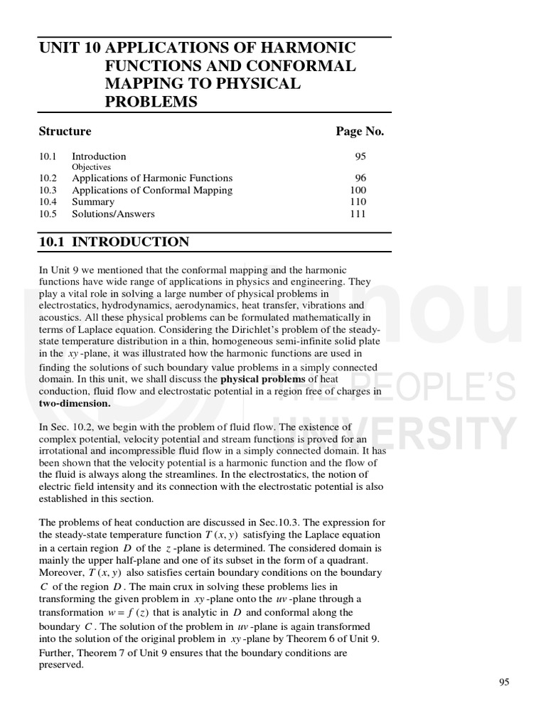Applications of Harmonic Functions | PDF | Fluid Dynamics ...