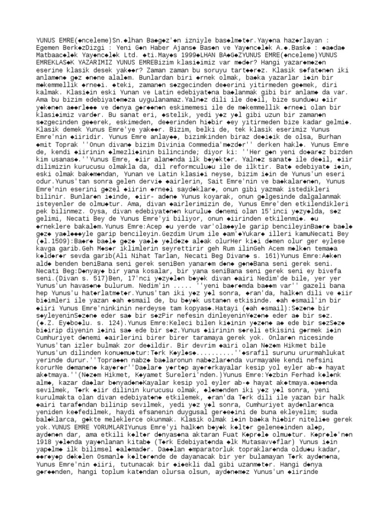 Ilhan Basgoz-Yunus Emre | PDF