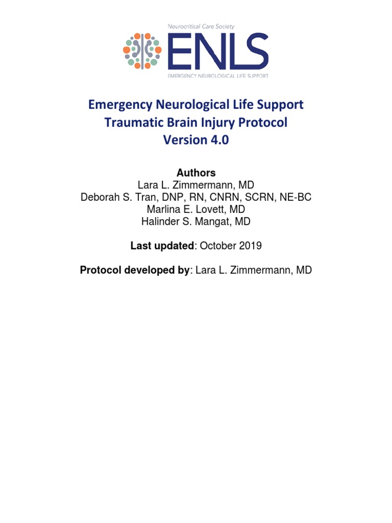 Emergency Neurological Life Support - 4th Edition - 1 | PDF | Traumatic ...