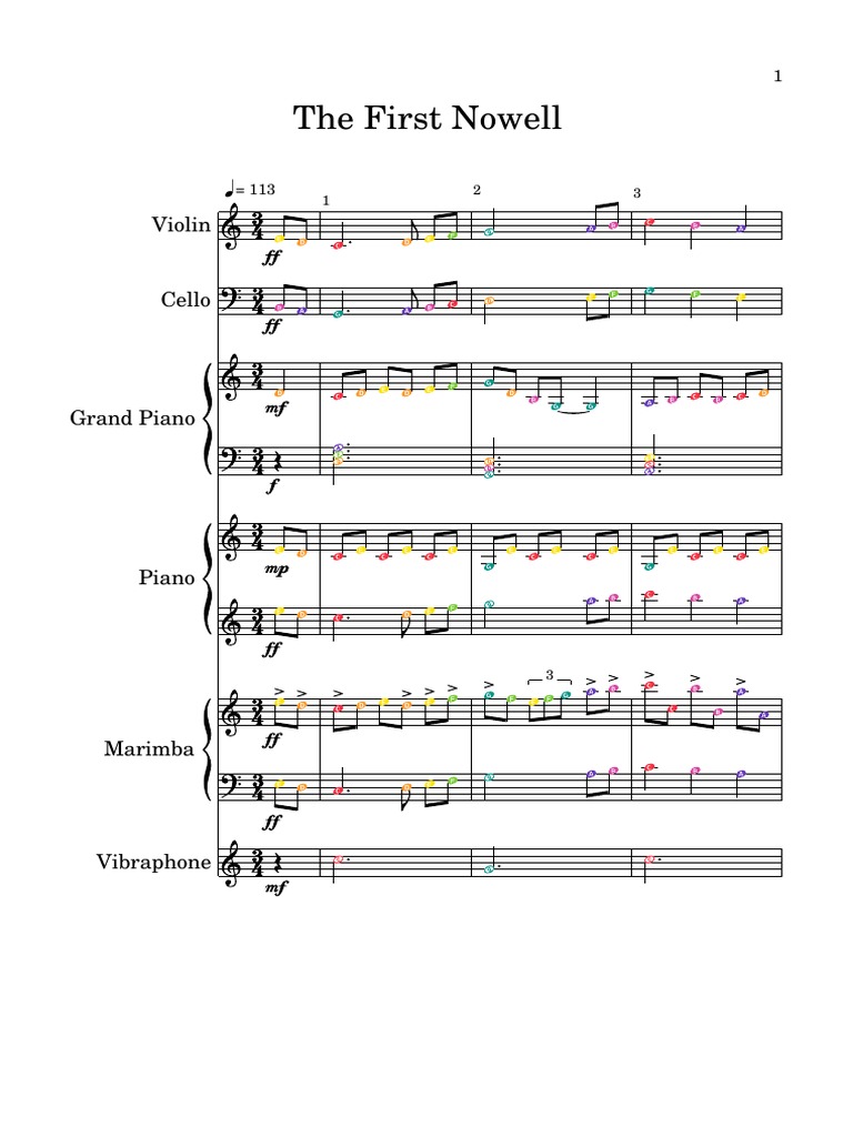 Instrumentation for "The First Nowell" | PDF