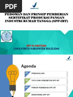 Panduan Pembuatan SPP-IRT 2024 | PDF