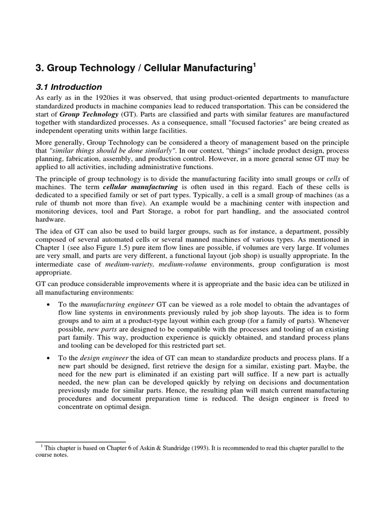 18 Cellular Layout Group Technology Heuristic Approaches 08 11 2021 08 Nov 2021 Material 