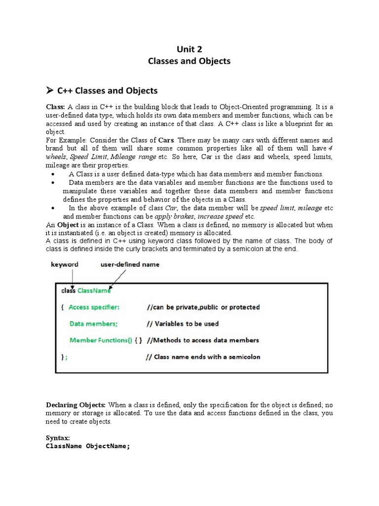 Unit 2 - OOP | PDF | Programming | Constructor (Object Oriented Programming)