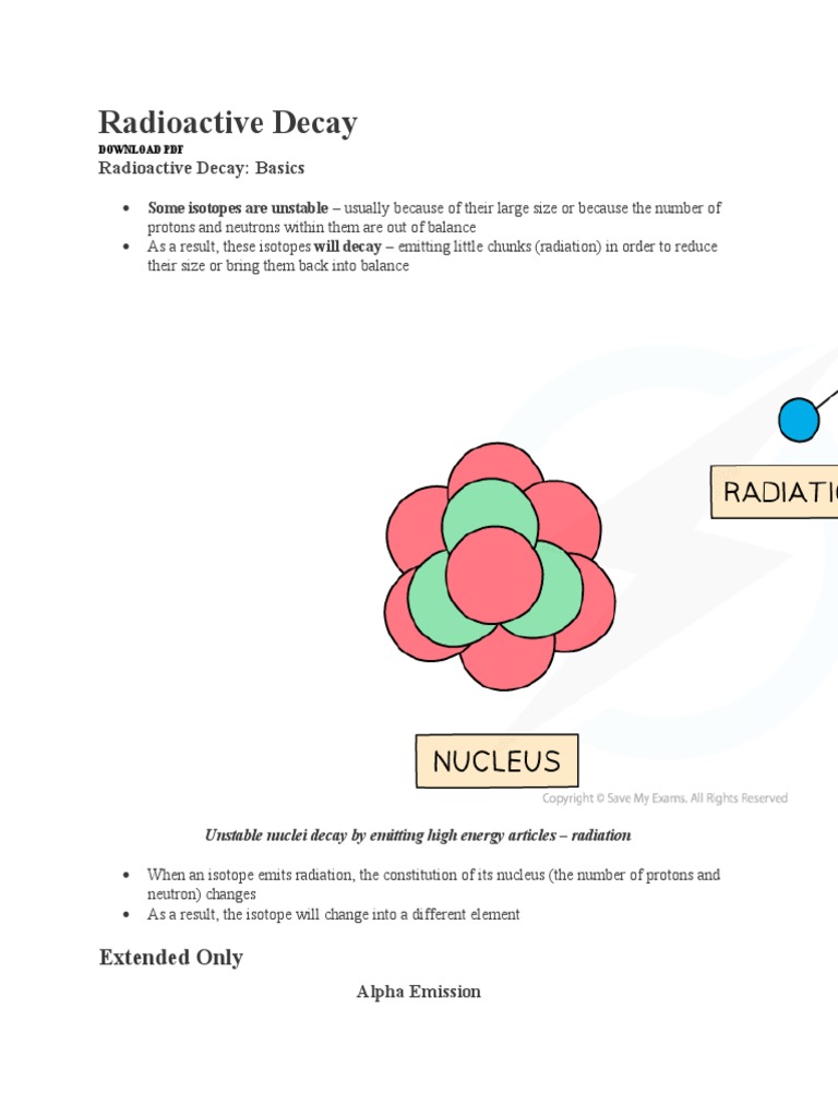 Radioactive Decay: Basics | PDF | Atomic Nucleus | Radioactive Decay