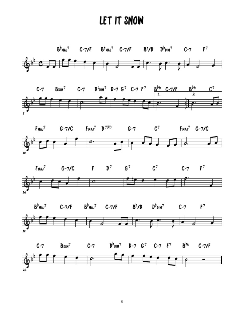 Acordes de "Let It Snow" para Piano | PDF