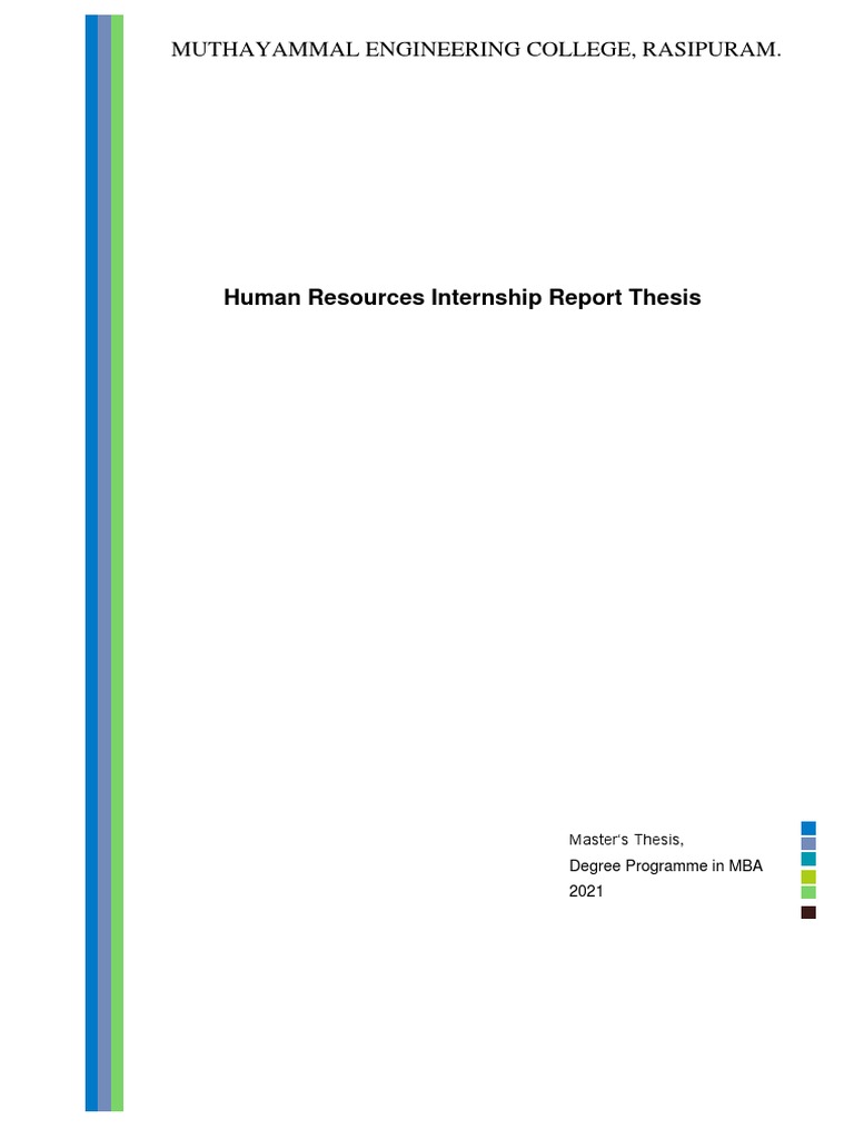 Human Resources Internship Report Thesis | PDF | Recruitment | Interview