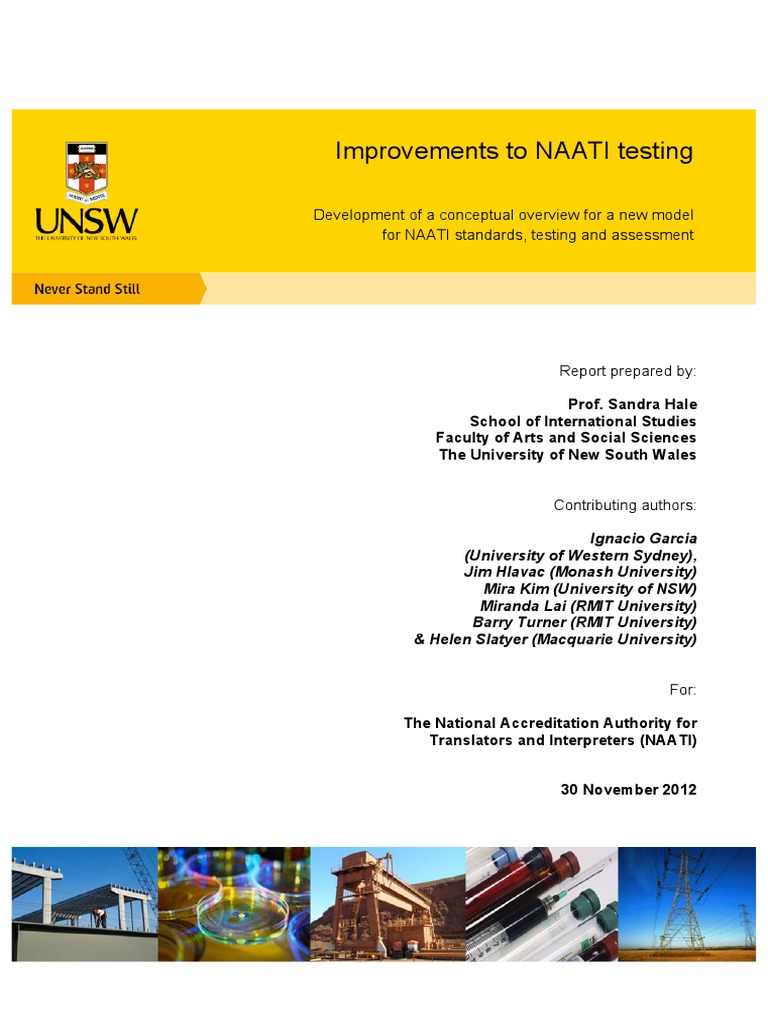 Improvements To NAATI Testing | PDF | Language Interpretation | Test ...