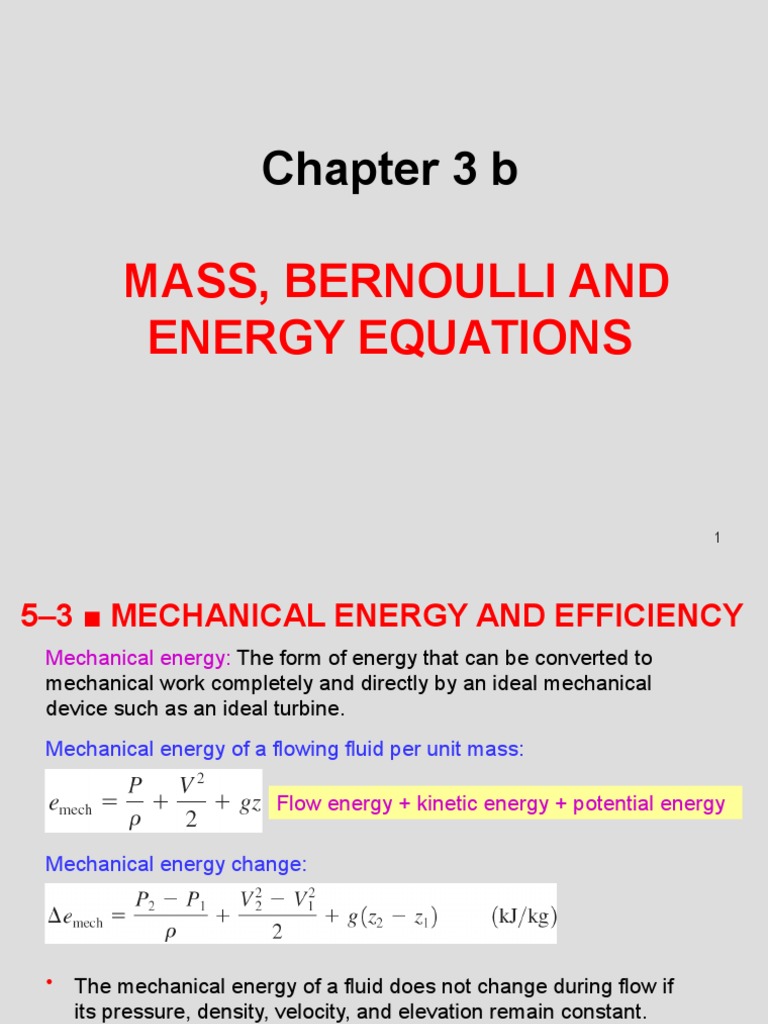 Mechanical Energy and Efficiency Explained | PDF | Turbine | Fluid Dynamics