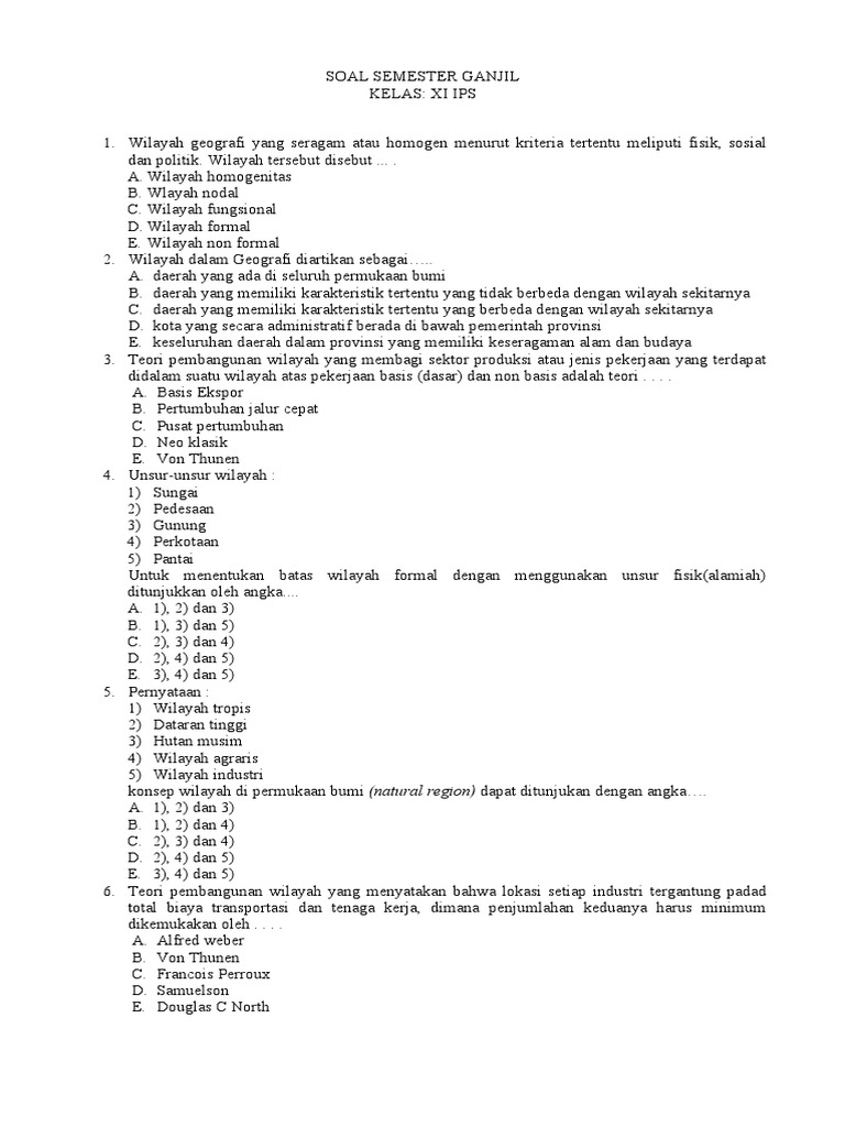 Pas Geo Xii Wajib | PDF