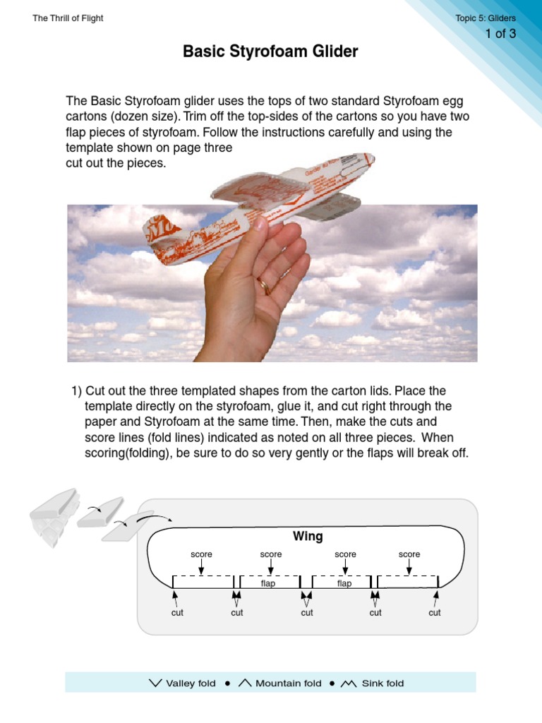 Basic Styrofoam | PDF | Flap (Aeronautics) | Glider (Sailplane)