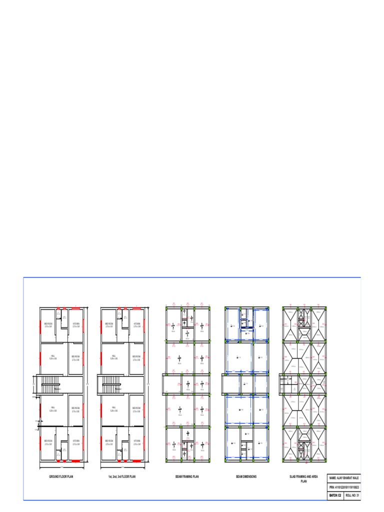 Sample G+3 Building Plan | PDF