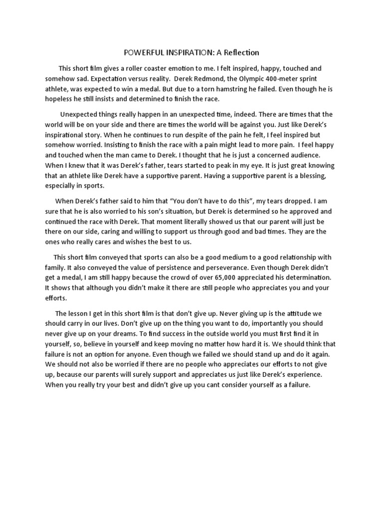 Reflection Paper - PE | PDF