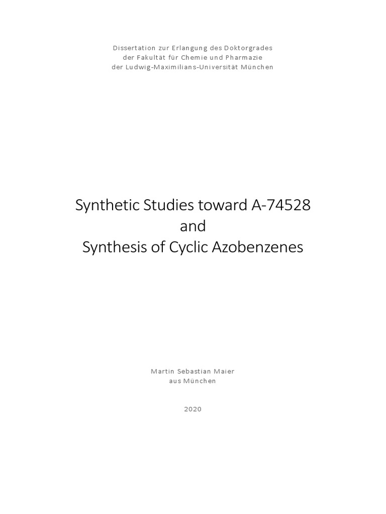 Synthesis of Cyclic Azobenzene | PDF | Chemical Reactions | Ester