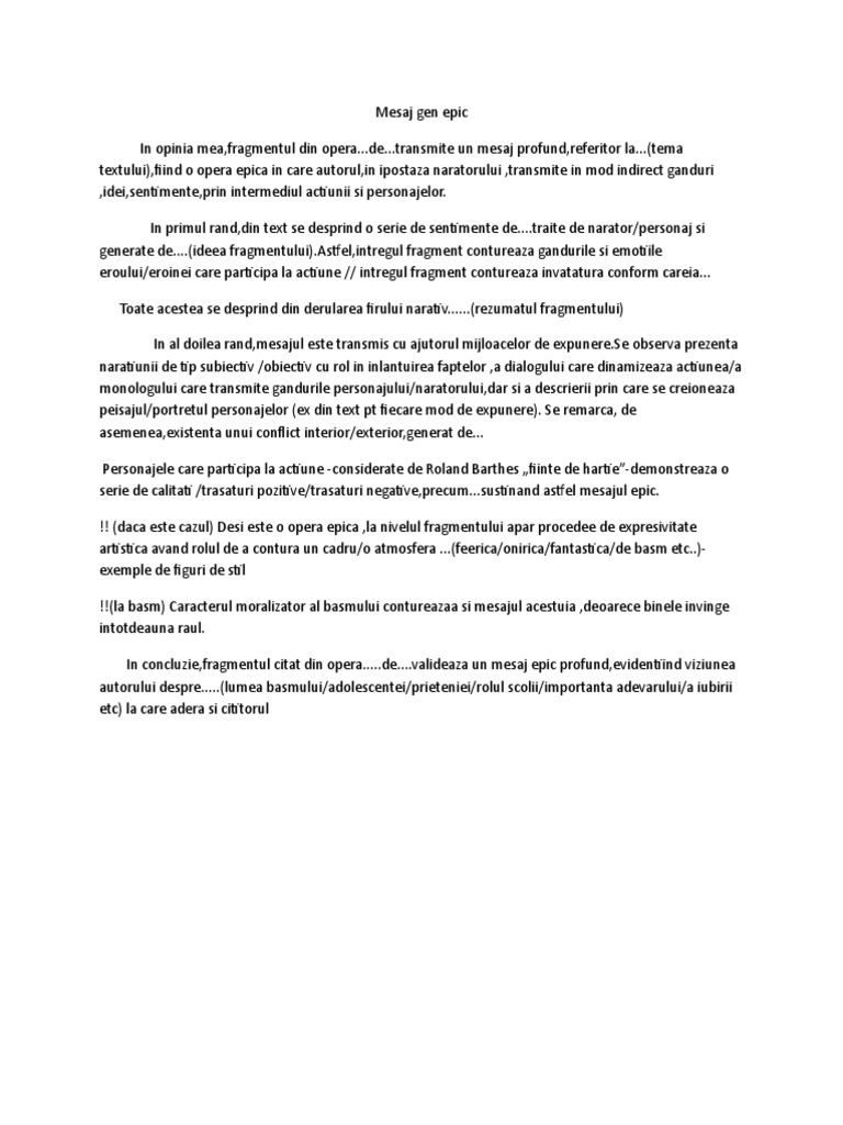 Mesaj Gen Epic | PDF