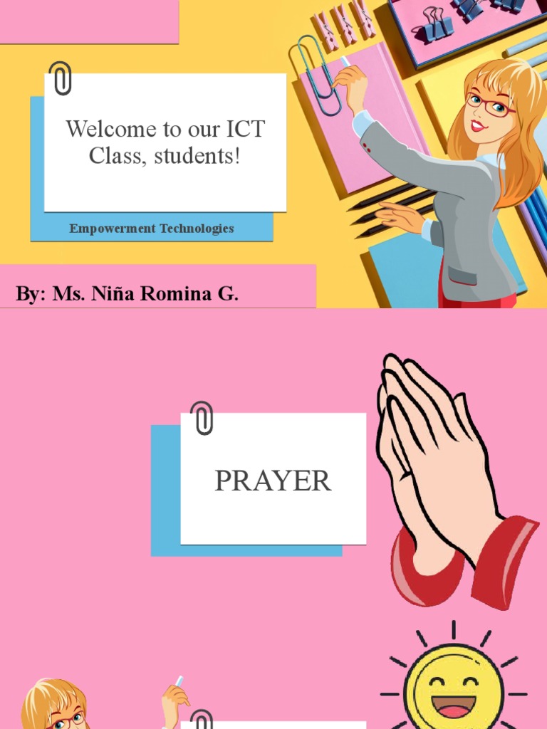 Welcome To Our ICT Class, Students! | PDF | Communication | Planets