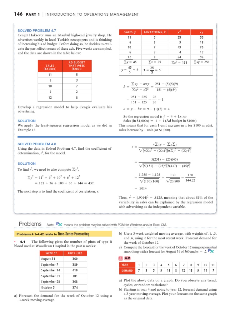 Practice Problems of Regression | Download Free PDF | Forecasting | Moving Average