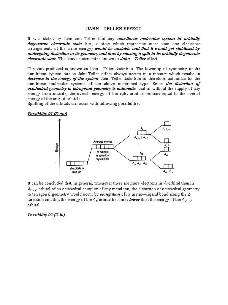The Tetragonal Distortion of Octahedral Complexes Due to the Jahn ...