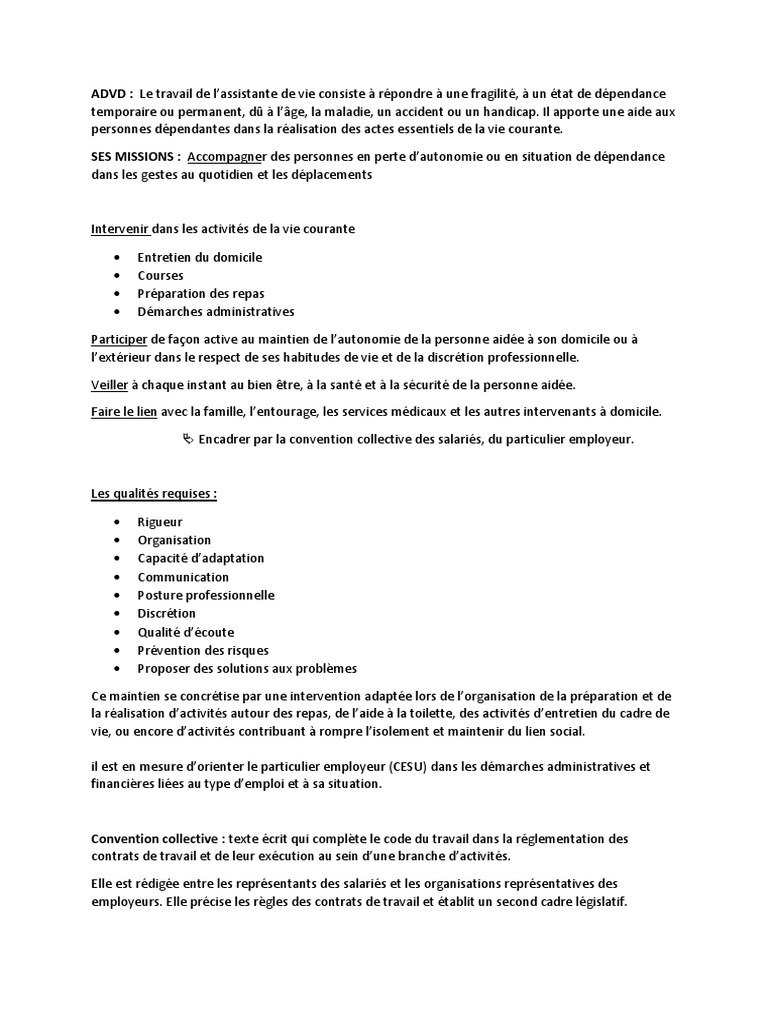 ADVD | PDF | Convention collective | Emploi