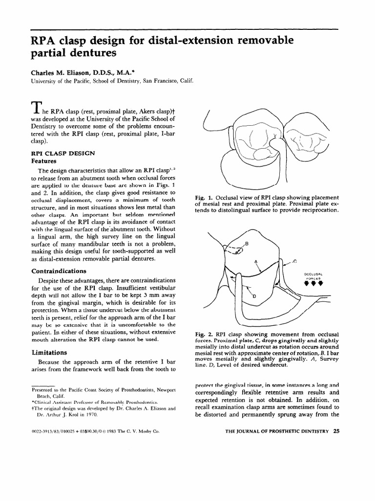 6.rpa Clasp Design | PDF | Dentistry | Mouth