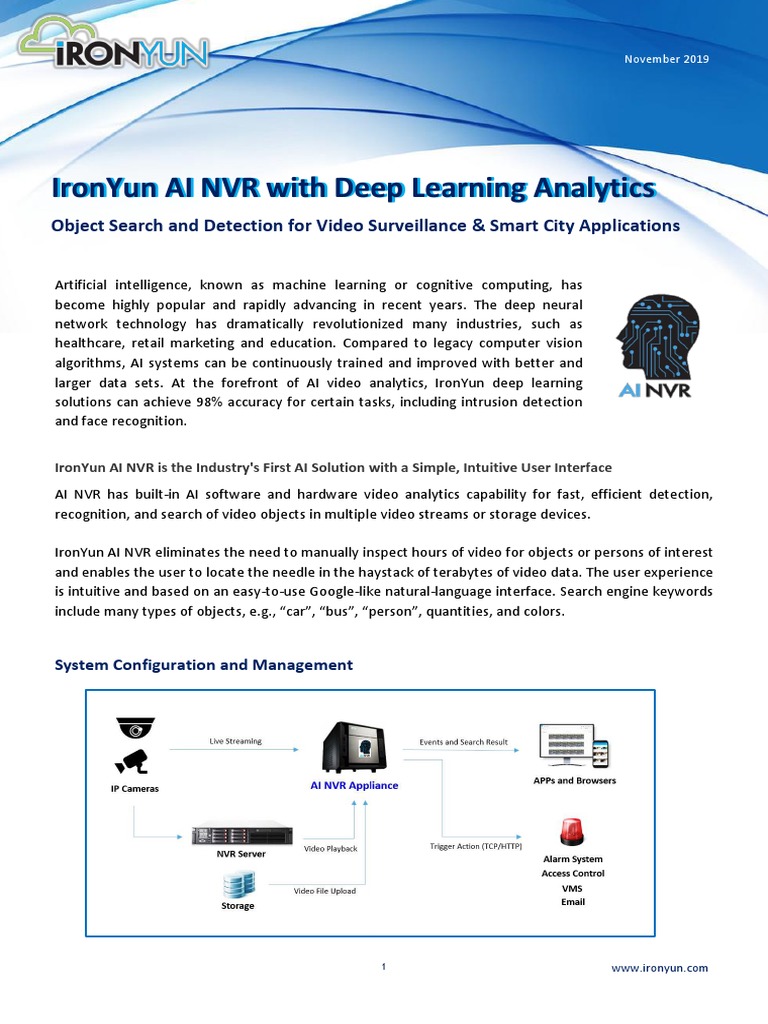 IronYun AI NVR: Advanced Video Analytics | PDF | Intelligence (AI ...